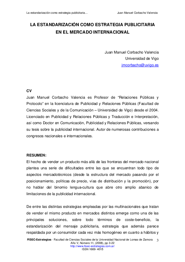 (PDF) La Estandarizaci n Como Estrategia Publicitaria en El Mercado Internacional