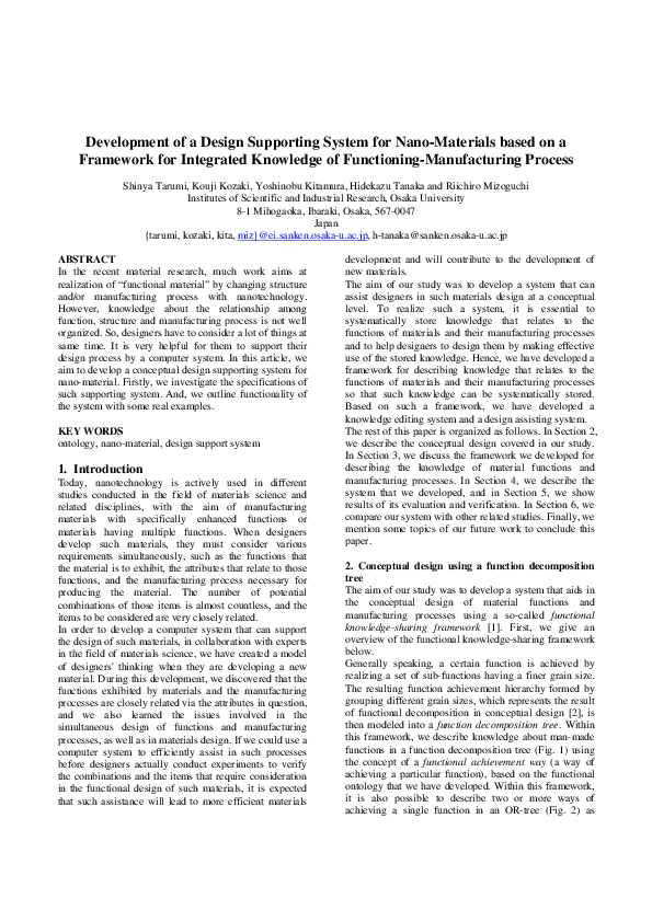(PDF) Development of a design supporting system for nano-materials based on a framework for ...