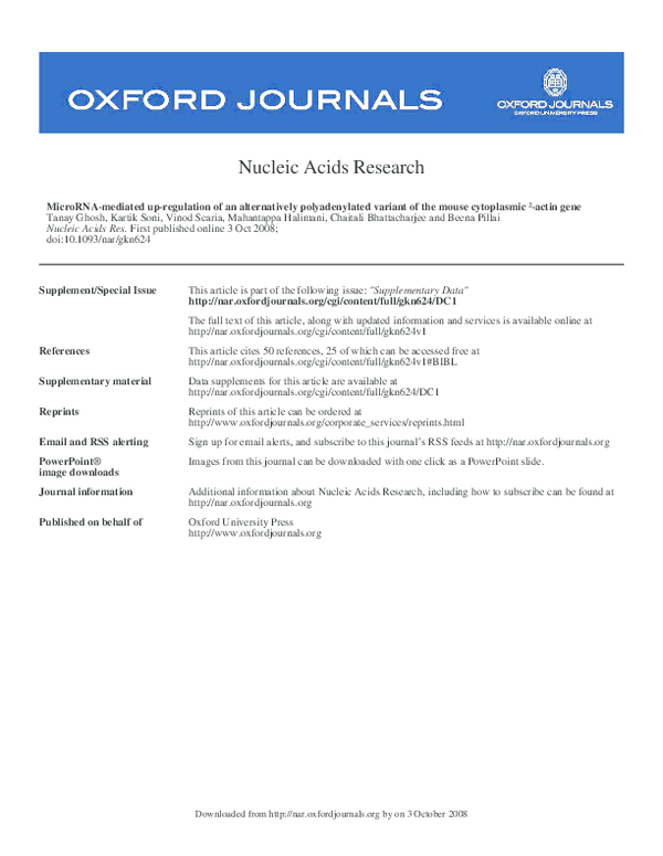 (PDF) Nucleic Acids Research