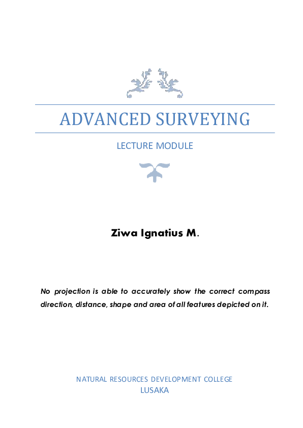 (PDF) ADVANCED SURVEYING; Linear Measurements and Mapping