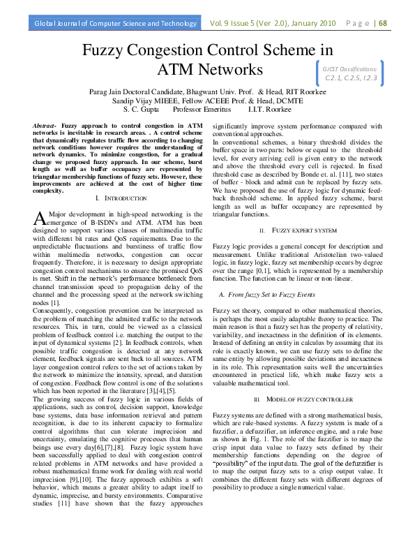 (PDF) Dynamic Fuzzy Congestion Control in ATM Networks