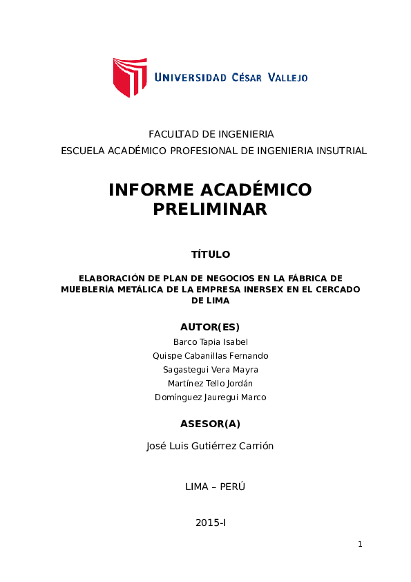(DOC) INFORME PRELIMINAR