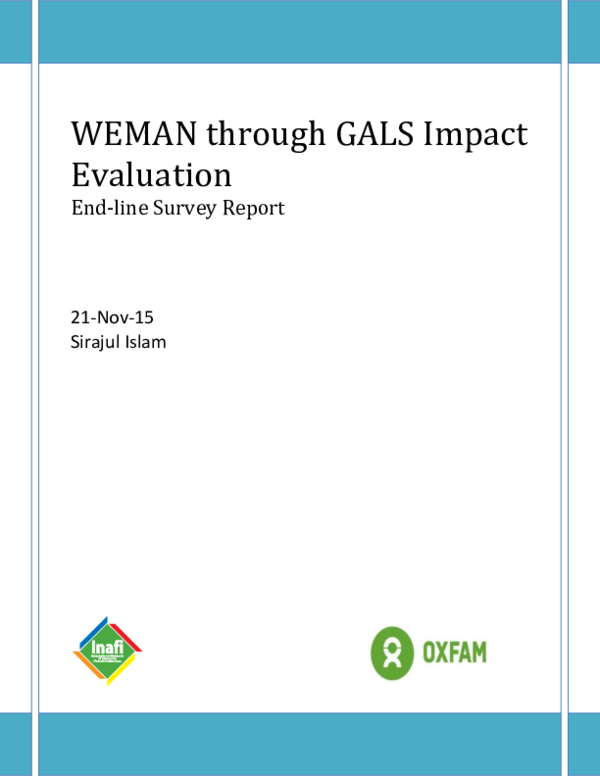 (PDF) WEMAN through GALS Impact Evaluation End-line Survey Report