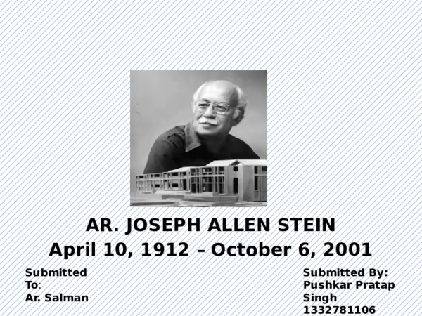 (PPT) Philosphy about J.A.STEIN aRCHITECT