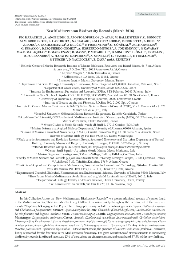 (PDF) First record of the Marbled spinefoot Siganus rivulatus Forsskål ...