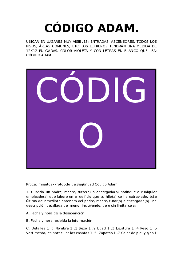 (DOC) CÓDIGO ADAM