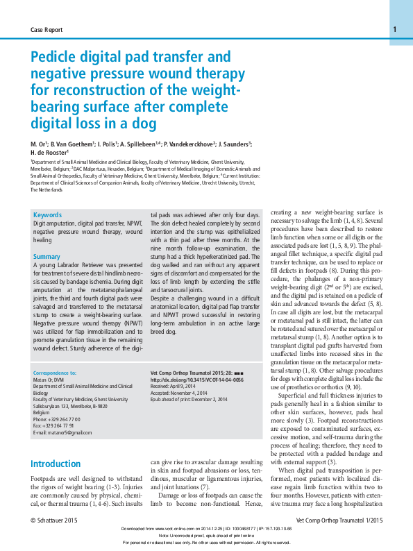 (PDF) Pedicle digital pad transfer and negative pressure wound therapy ...