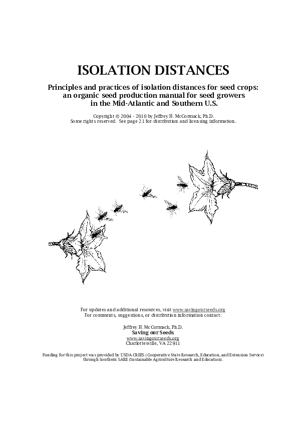 (PDF) ISOLATION DISTANCES Principles and practices of isolation ...
