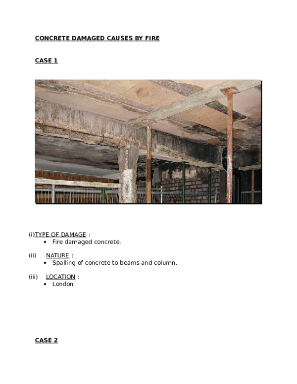 (DOC) CONCRETE DAMAGED CAUSES BY FIRE