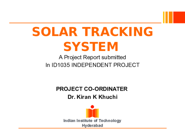 (PPT) Solar tracking system