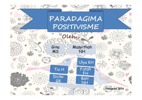 (PDF) Paradigma Positivisme