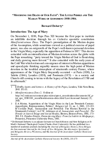 (PDF) "Mourning the Death of Our Faith": The Little Pebble and the ...