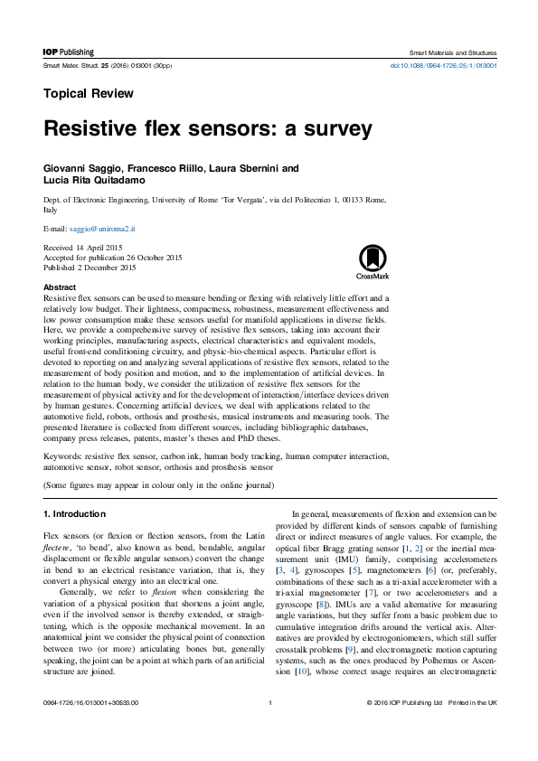 Resistive flex sensors: a survey