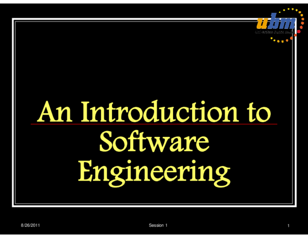 (PDF) An Introduction to Software Engineering