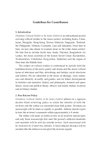 (PDF) Guidelines for Contributors