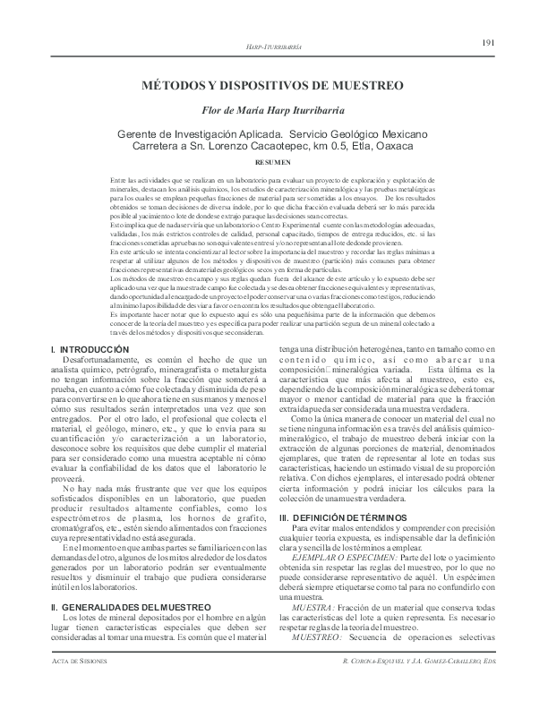 (PDF) MÉTODOS Y DISPOSITIVOS DE MUESTREO