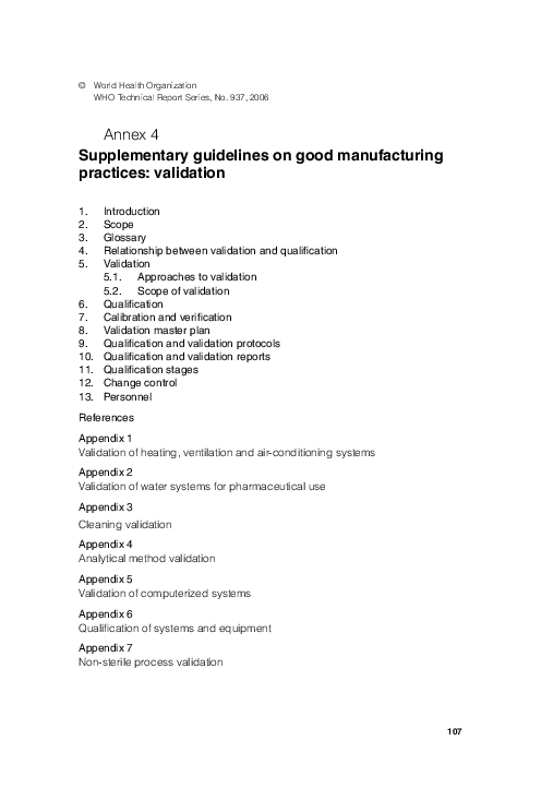 (PDF) Annex 4 Supplementary guidelines on good manufacturing practices ...