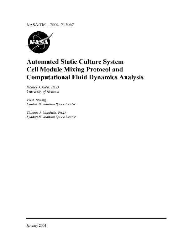 (PDF) Automated Static Culture System Cell Module Mixing Protocol and ...