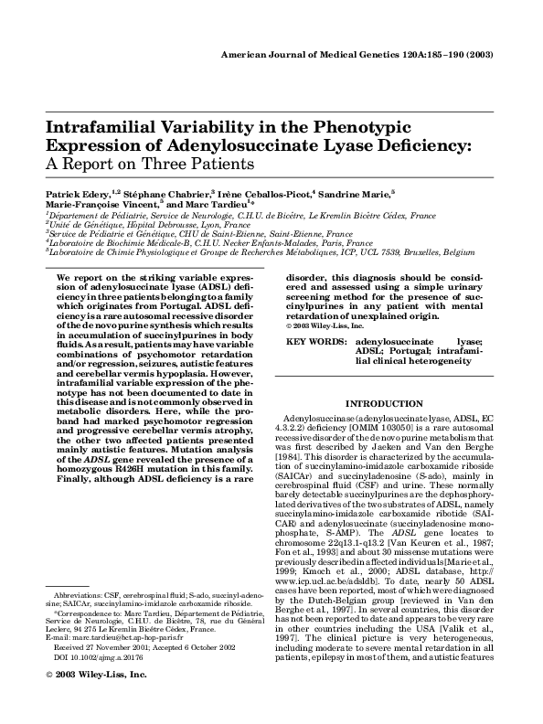 (PDF) Intrafamilial variability in the phenotypic expression of ...