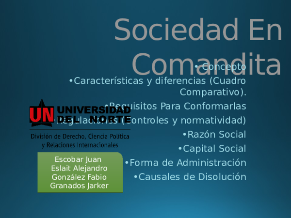 (PPT) Sociedad en comandita
