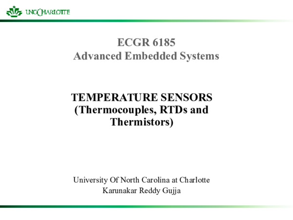 (PPT) Temperature Sensors