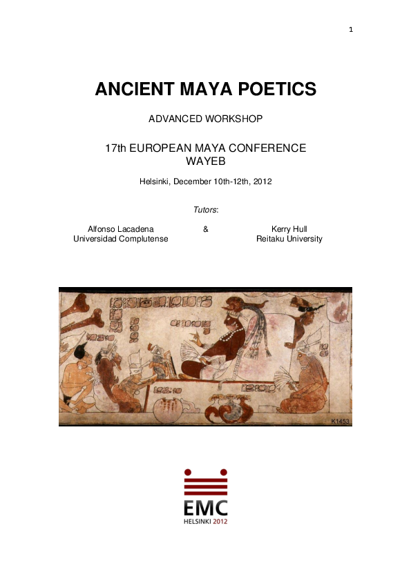 (PDF) ANCIENT MAYA POETICS
