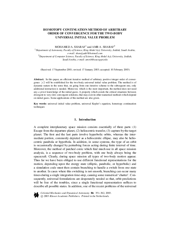 Pdf Homotopy Continuation Method Of Arbitrary Order Of Convergence