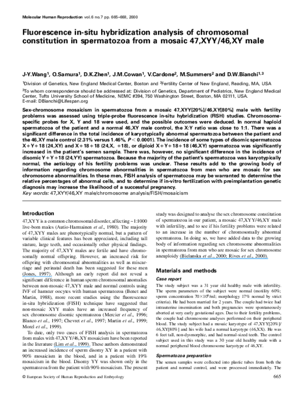 (PDF) Fluorescence in-situ hybridization analysis of chromosomal ...