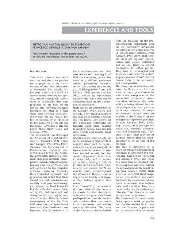 (PDF) Psychometric properties of the Italian version of the Short Form ...