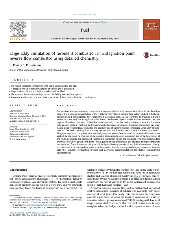 Pdf Large Eddy Simulation Of Turbulent Combustion In A Spark Assisted Homogenous Charge