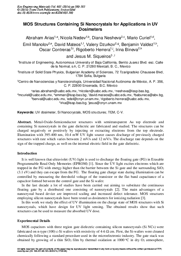 (PDF) Visible Light Sensor Based on Metal-Oxide-Semiconductor Structure