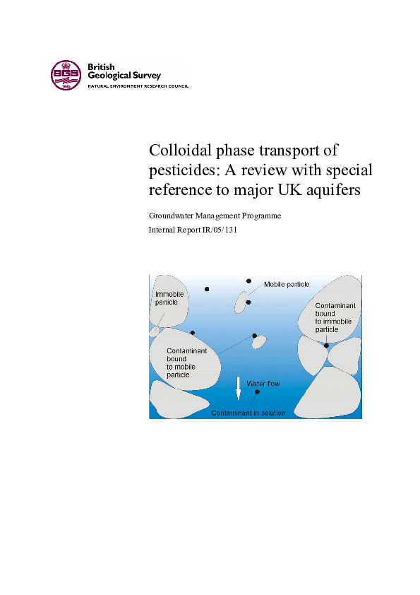 (PDF) Colloidal phase transport of pesticides : a review with special ...
