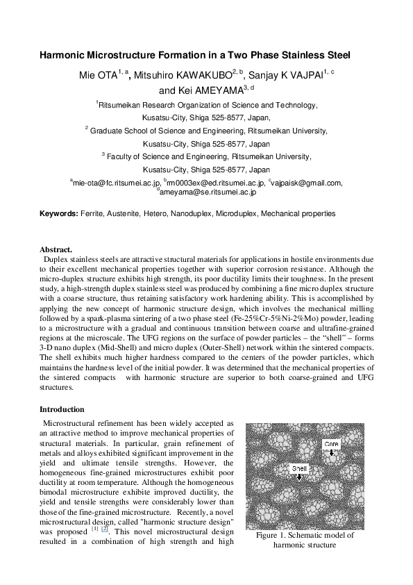 (PDF) Harmonic Microstructure Formation in a Two-Phase Steel