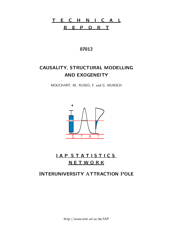 (PDF) Causality, structural modelling and exogeneity