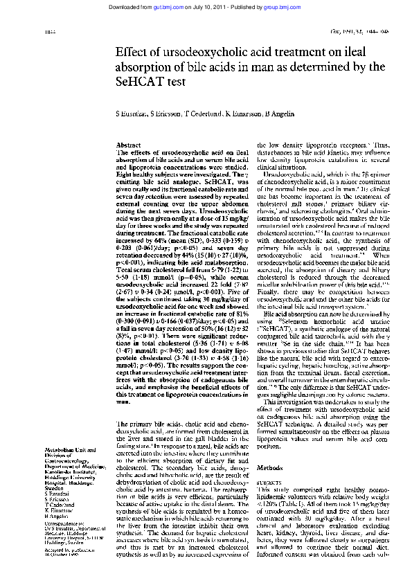 (PDF) Effects of artificial depletion of the bile acid pool in man ...