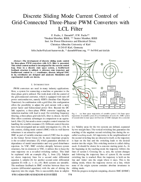 (PDF) Discrete sliding mode current control of grid-connected three-phase PWM converters with ...