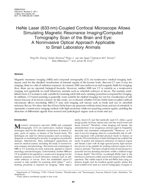 (PDF) HeNe Laser (633 nm)-Coupled Confocal Microscope Allows Simulating ...