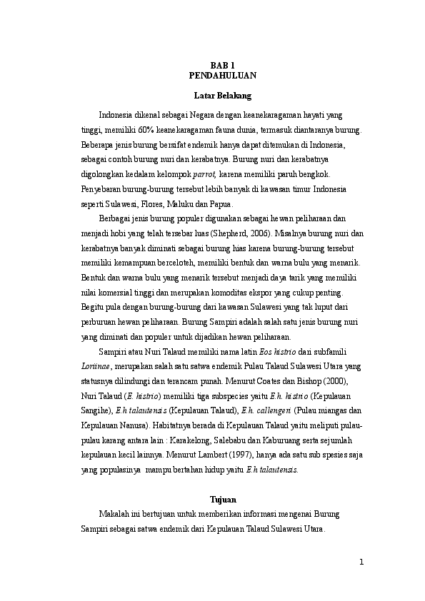 (DOC) Burung Sampiri (Eos histrio)