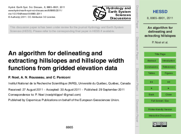 (PDF) Representative Hillslope Methods for Applying the Wepp Model with Dems and Gis | Dennis ...