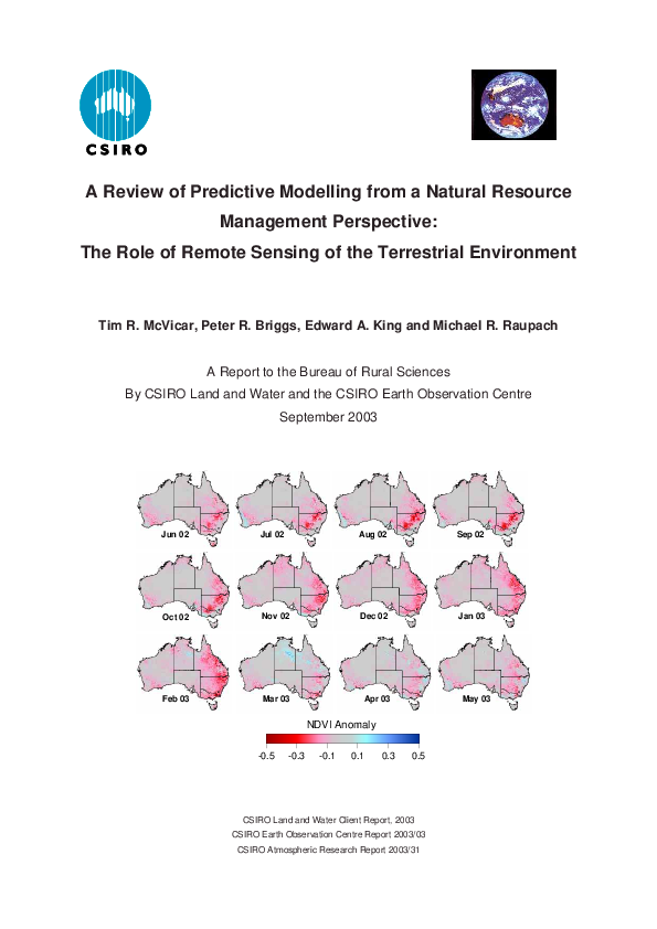 (PDF) A review of predictive modelling from a natural resource ...