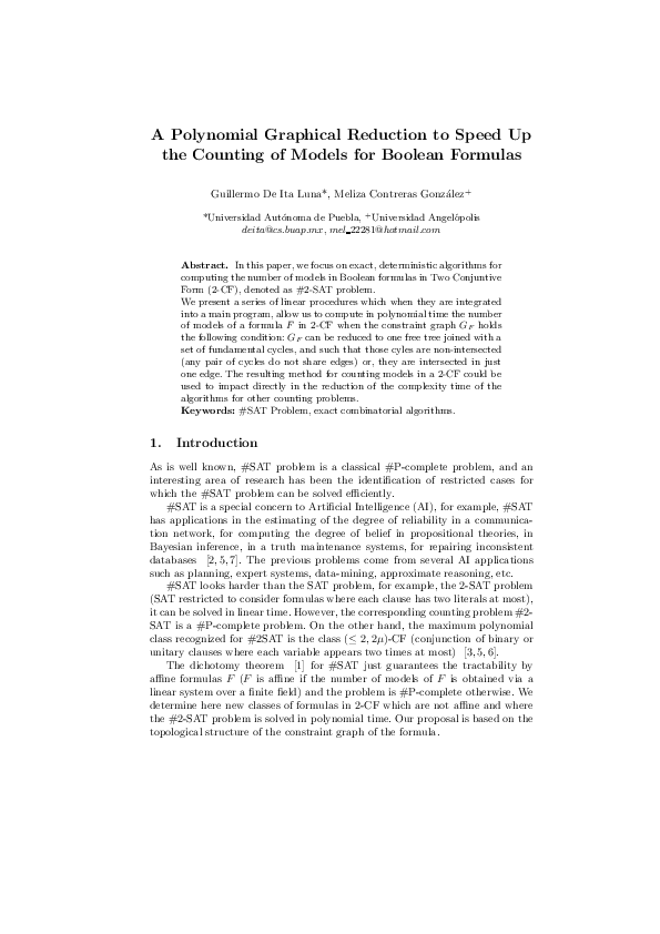 (PDF) A Polynomial Graphical Reduction to Speed Up the Counting of ...
