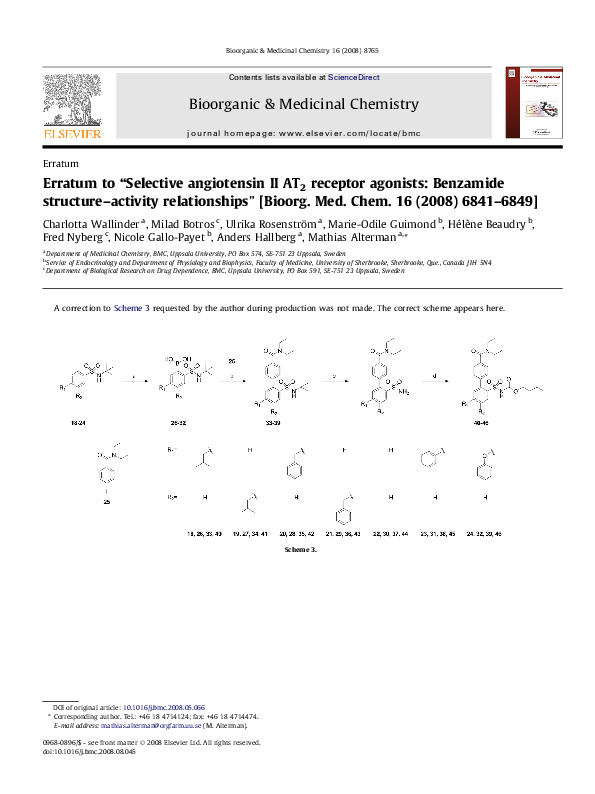 (PDF) Erratum to “Selective angiotensin II AT2 receptor agonists ...
