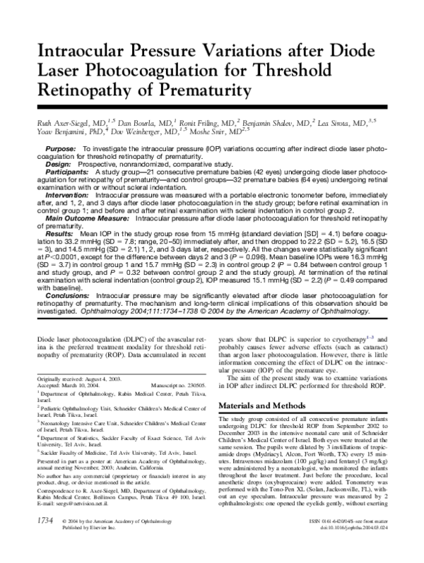 (PDF) Intraocular pressure variations after diode laser ...