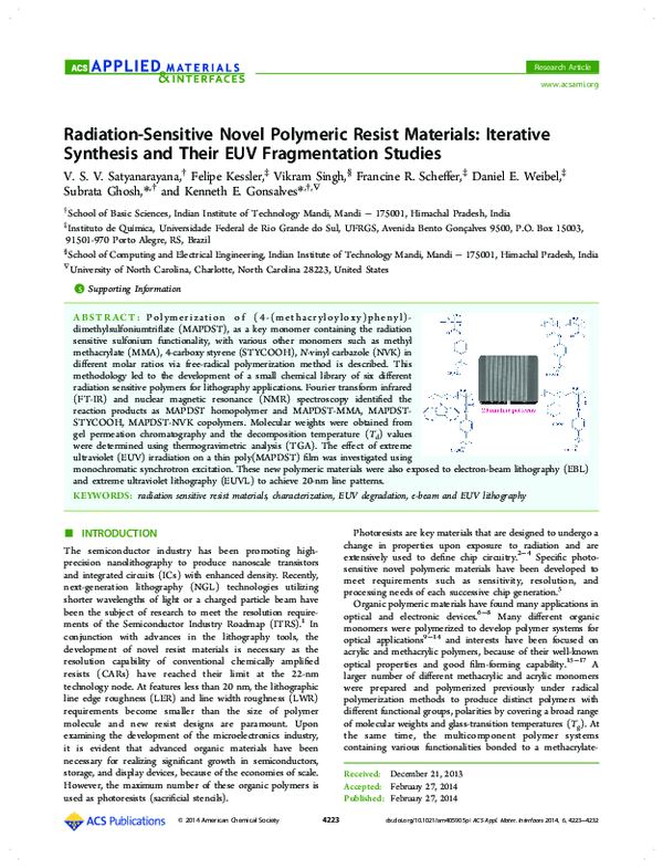 (PDF) Radiation-Sensitive Novel Polymeric Resist Materials: Iterative ...
