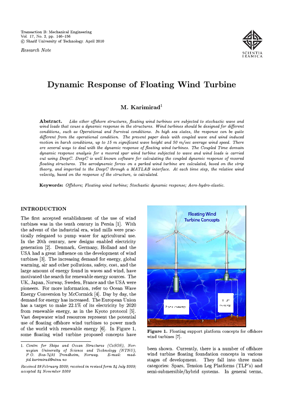 (PDF) Dynamic Response of Floating Wind Turbine