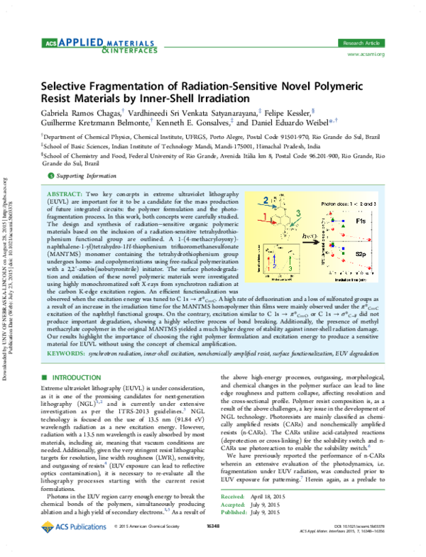 (PDF) Selective Fragmentation of Radiation-Sensitive Novel Polymeric ...