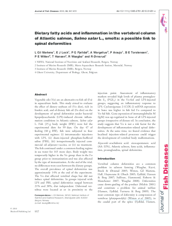 (PDF) Effects of vegetable feed ingredients on bone health in Atlantic ...