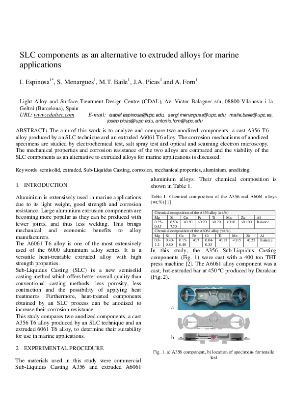 (PDF) SLC components as an alternative to extruded alloys for marine ...