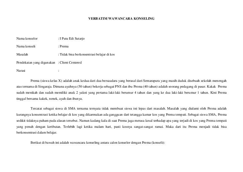 (PDF) Contoh verbatim