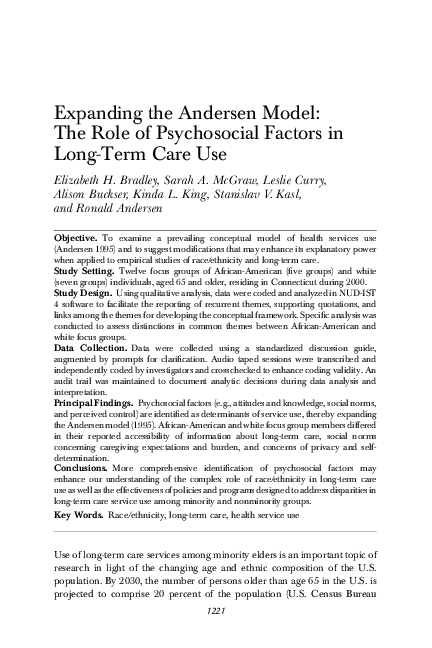 (PDF) Expanding the Andersen Model: The Role of Psychosocial Factors in ...